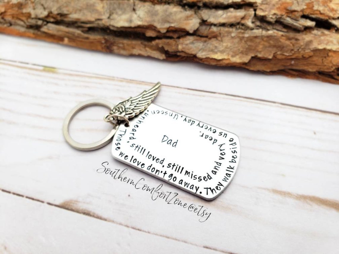 Remembrance Key Chain - Loss of a Loved One - Mom Dad Husband Wife ...