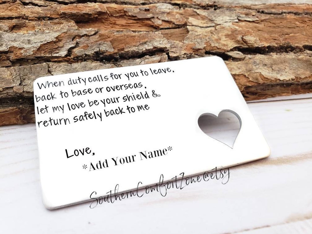 Military Wallet Card - Personalized Gift - Army - Marine Corp - Navy ...
