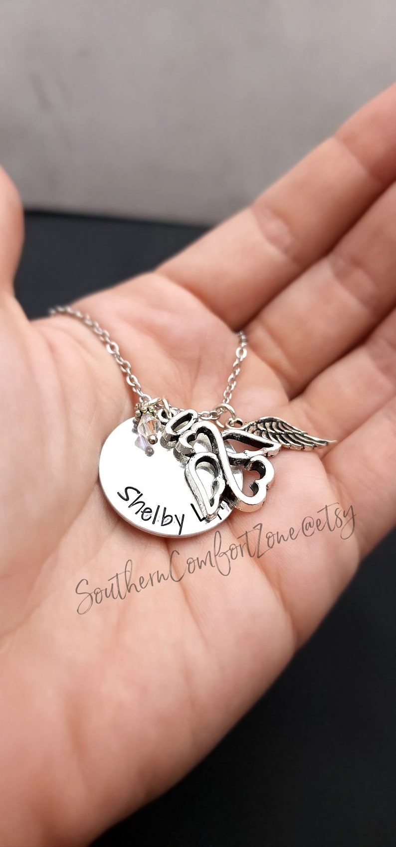 Remembrance Necklace Jewelry - Loss of a Loved One - Mom Dad Husband ...