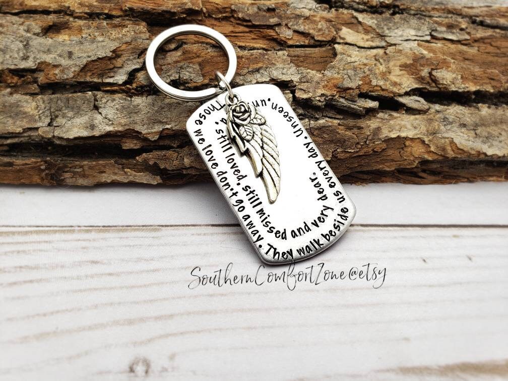 Remembrance Key Chain Loss of a Loved One Mom Dad Husband | Etsy