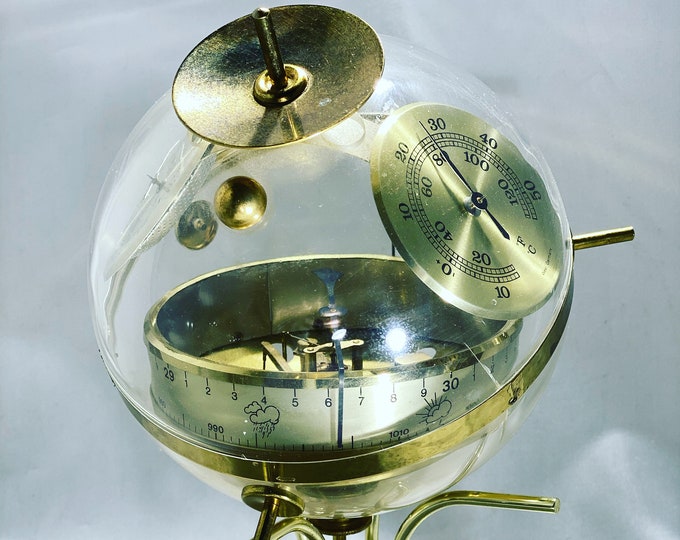 1960s BGM Huger Sputnik Barometer and Weather Station Mid Century Huger ...