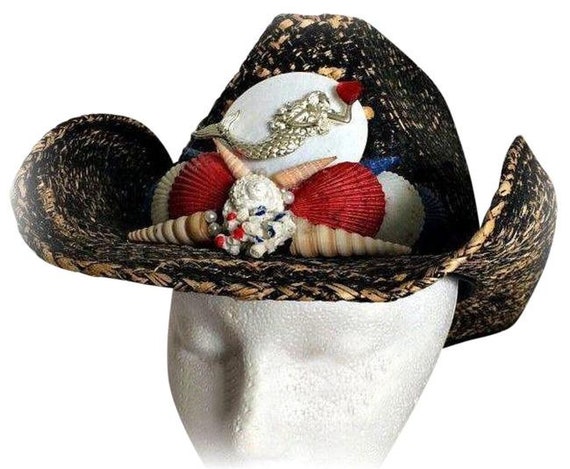 USA Mermaid Festival Hat Black Mermaid Cowboy Hat - Etsy España