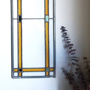 Vintage Stained Glass Suncatcher Panel Antique Leaded Stained - Etsy