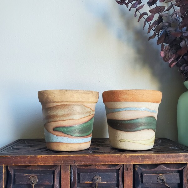 Large Vintage Planters - Etsy
