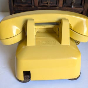 Vintage Yellow Rotary Phone, Western Electric, Collectible Office Phone ...
