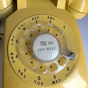 Vintage Yellow Rotary Phone, Western Electric, Collectible Office Phone ...