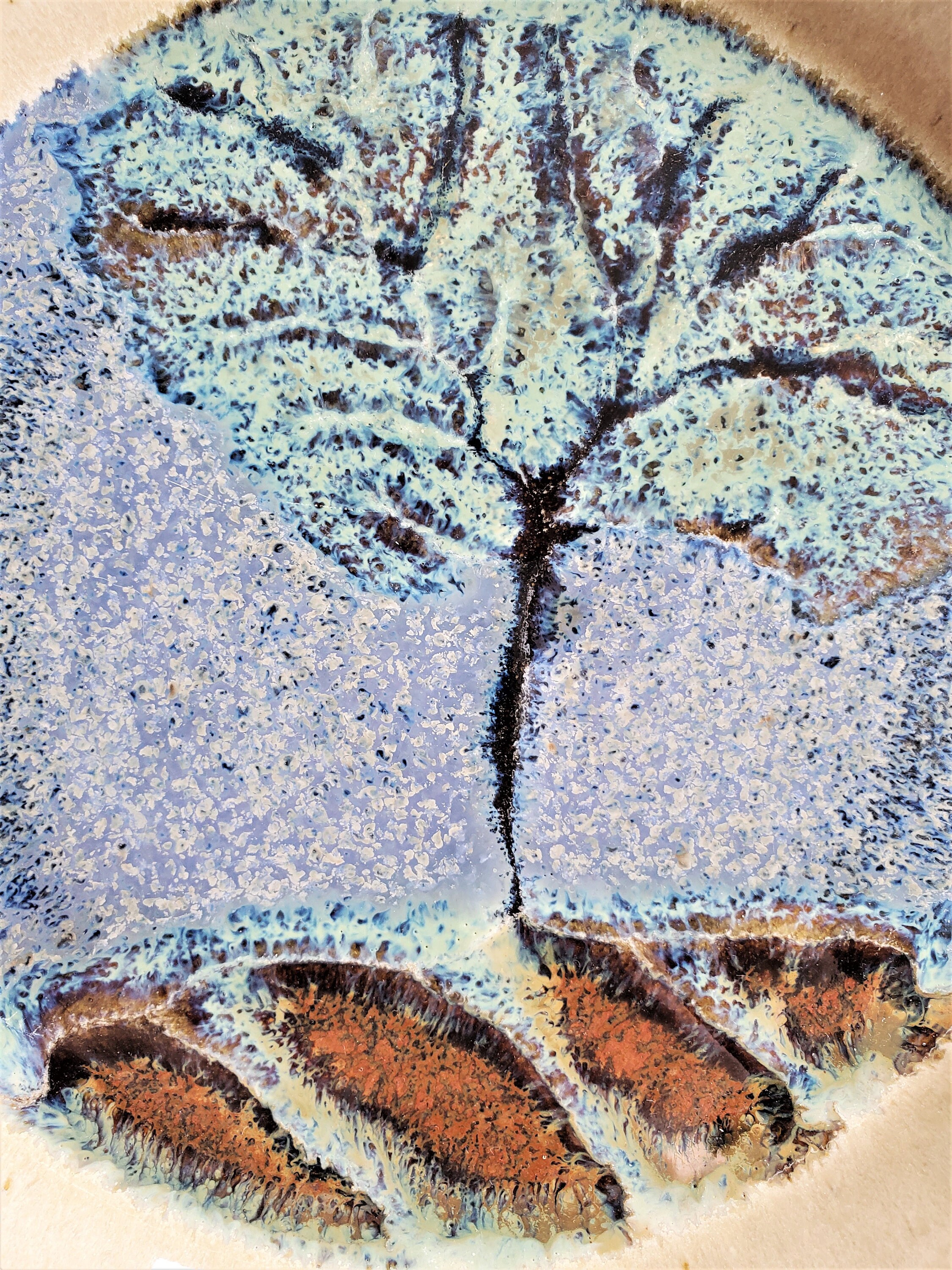 Vintage Studio Pottery Plate Tree Pottery Art Handmade | Etsy