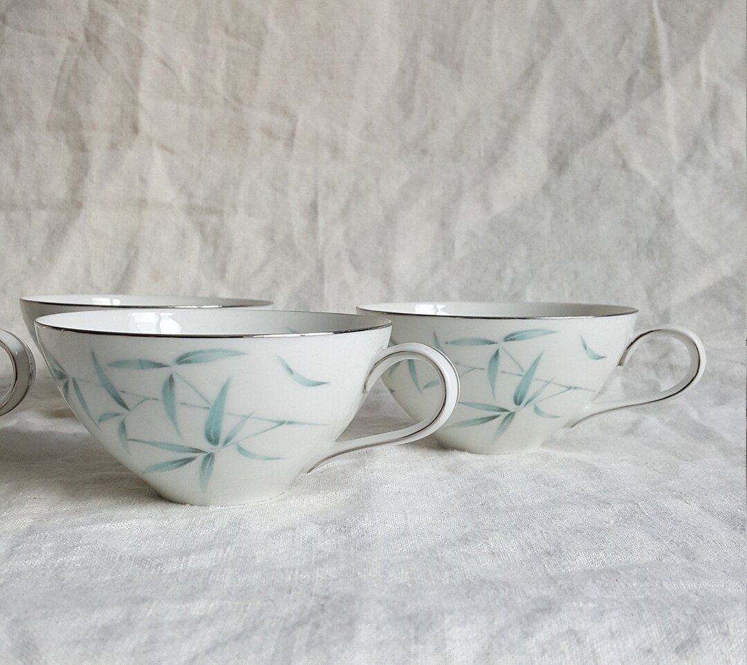 Vintage Fine China Teacups, Sone China 1964 Teacup Set, Bamboo Teacups ...