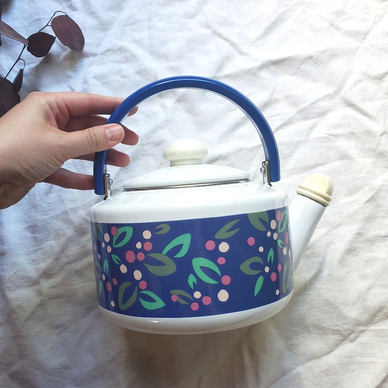 Enamel Teapot - Etsy