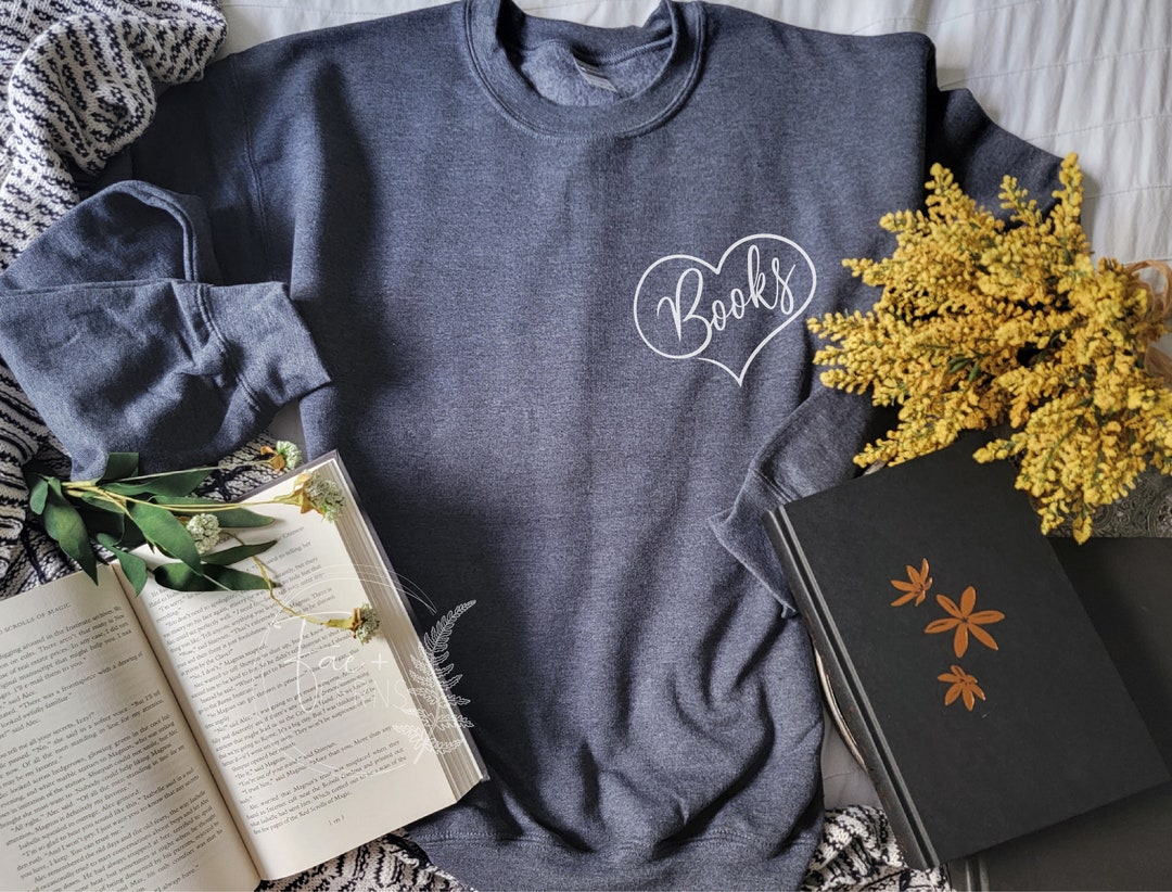 BOOK LOVE Crewneck Sweater | Reading Shirt | Book Lovers Sweater | Book ...
