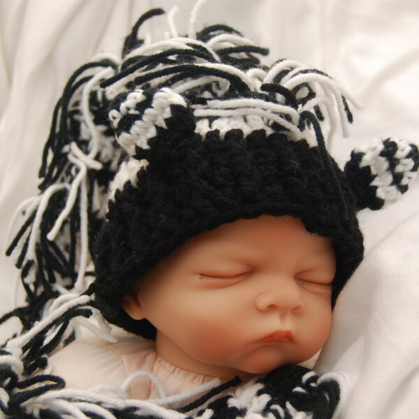 Zebra Hat - Etsy