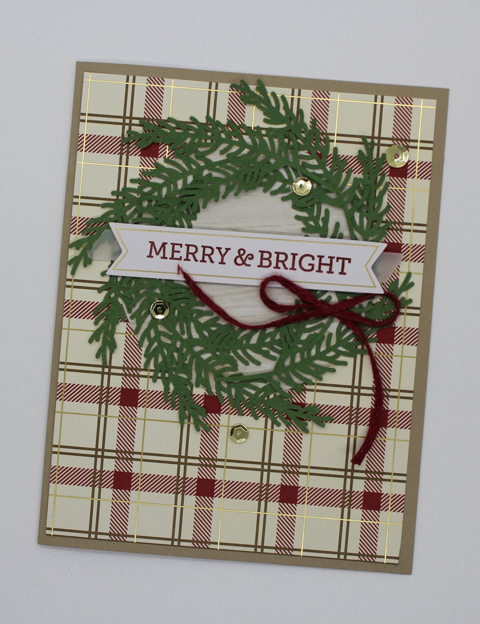 Plaid Christmas Cards Set of 5 - Etsy