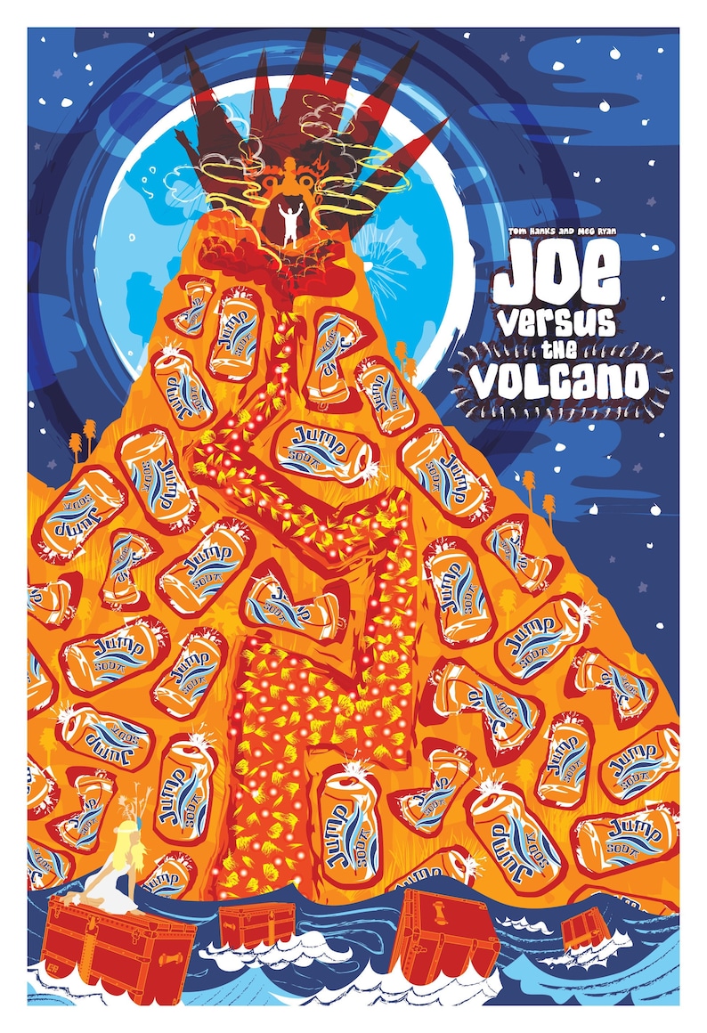 Joe Versus the Volcano 1990 Inspired Movie Poster | Etsy