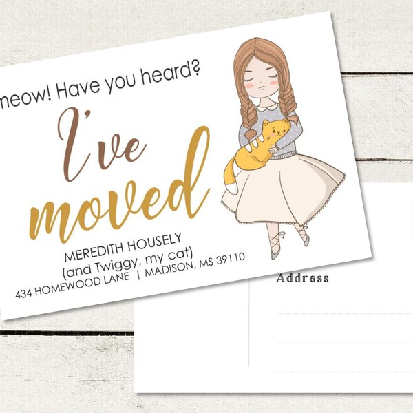 Buy New Address Card - Etsy