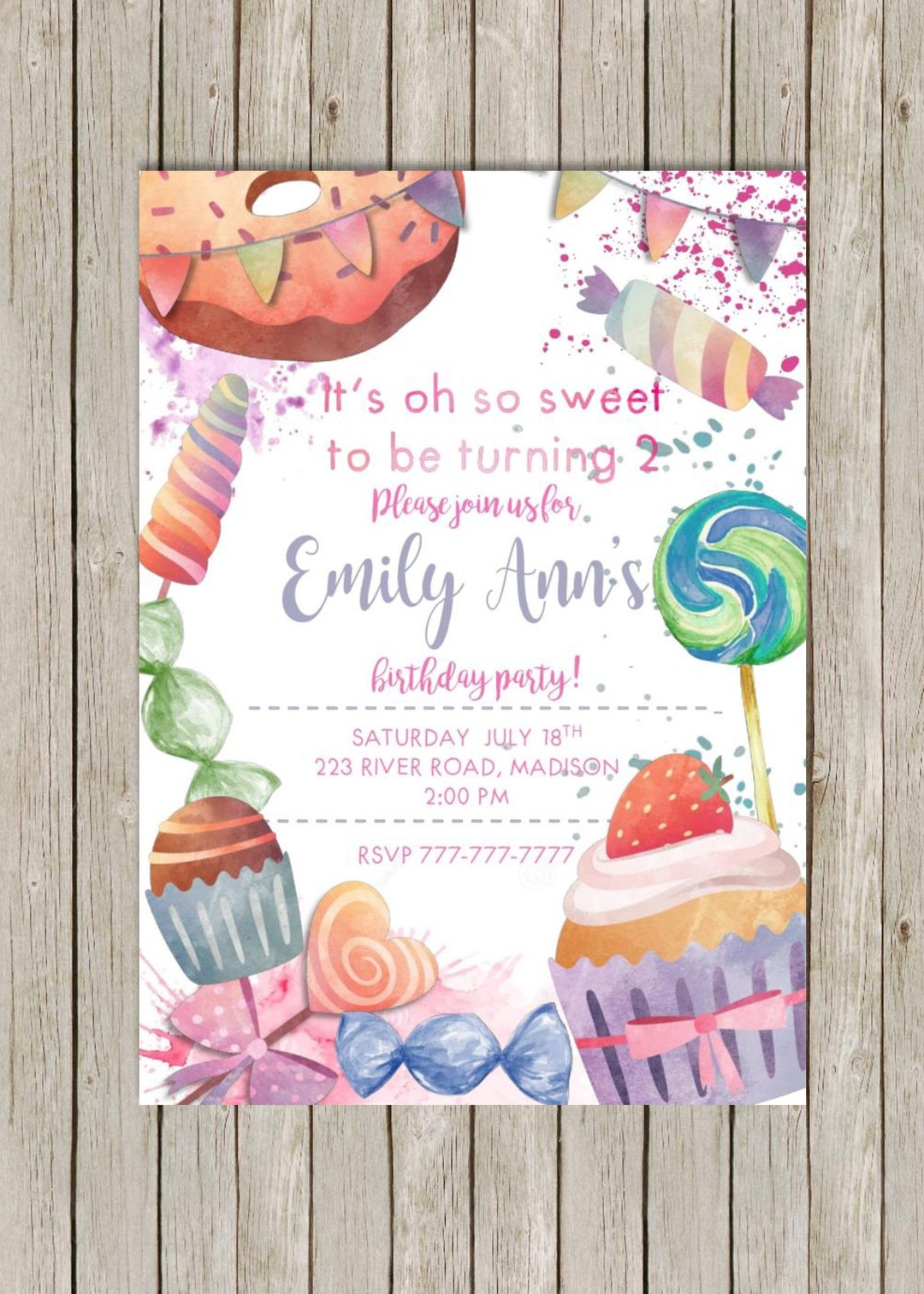 Oh So Sweet Birthday Party Sweet Shoppe Candy Shoppe Etsy