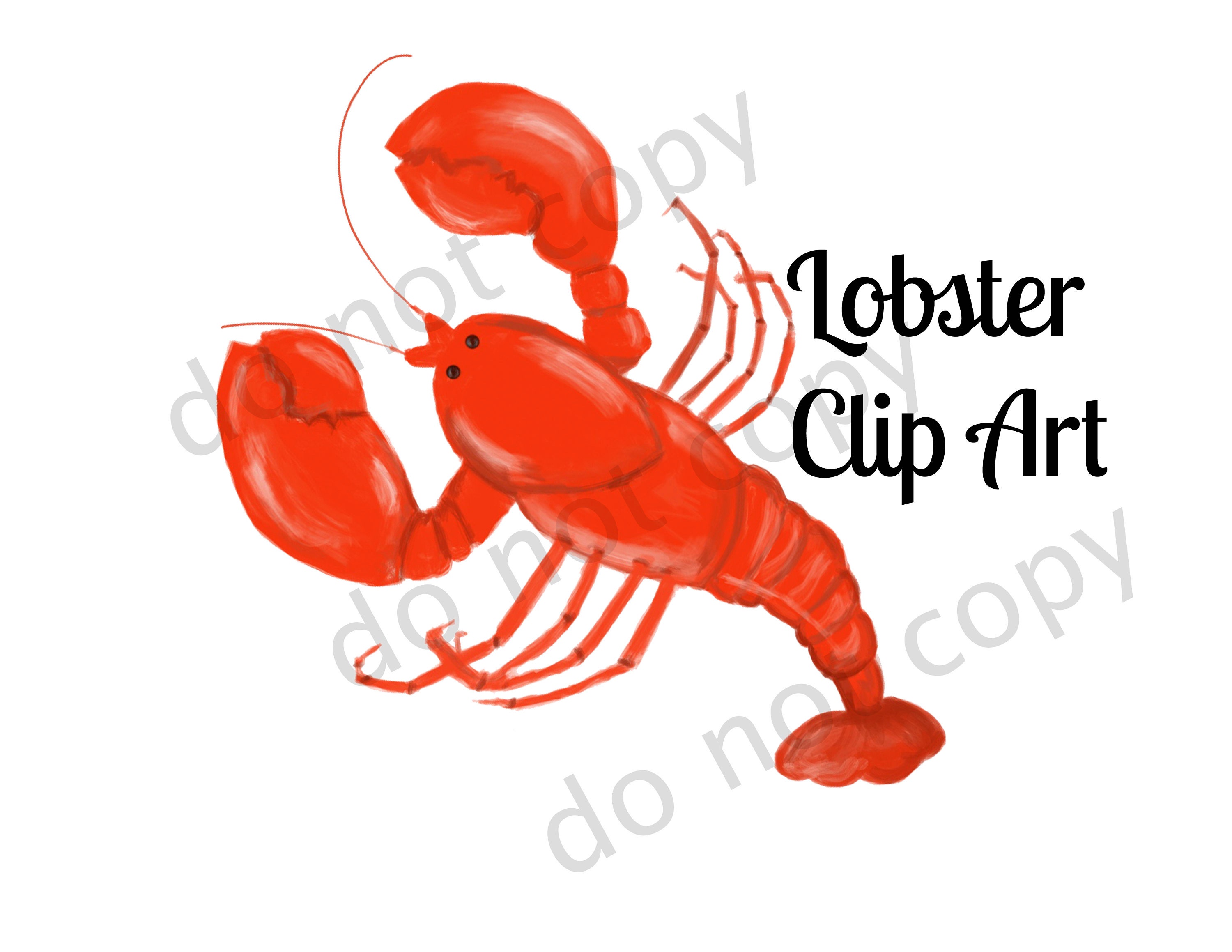 Lobster Clip Art Seafood | Etsy