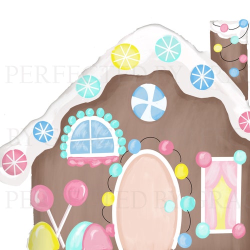 Christmas Gingerbread House Clipart. Make Your Own Gingerbread | Etsy