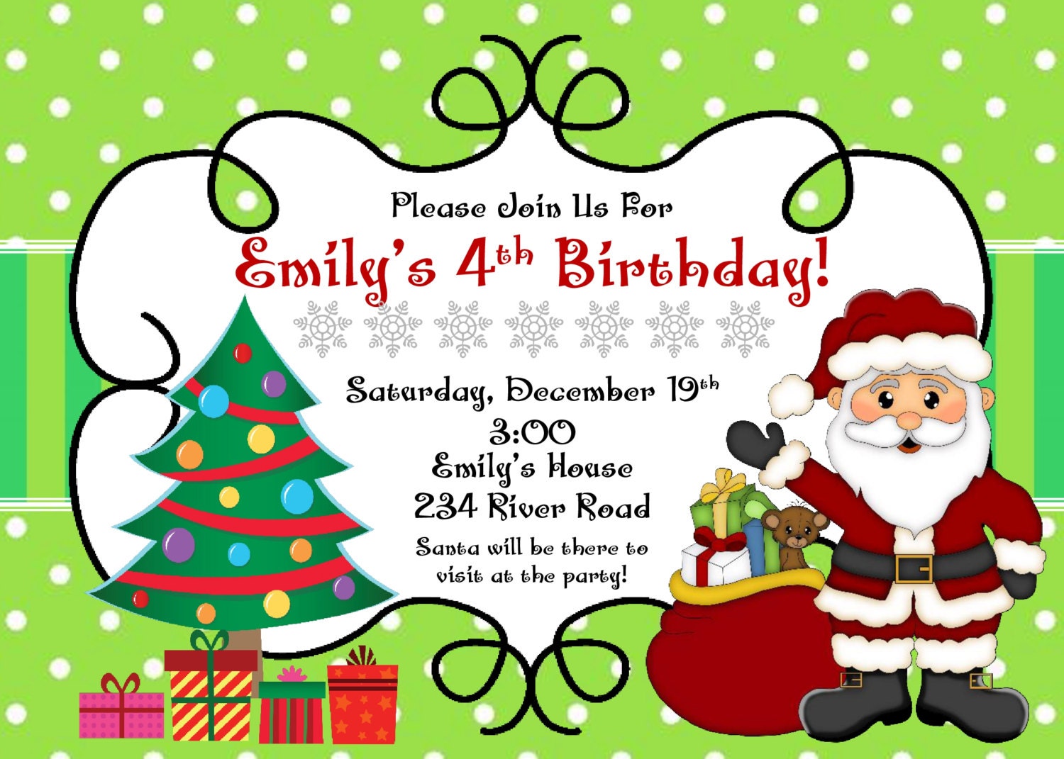 Christmas Party Invitation Clipart