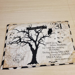 Halloween Placemats All Hallows Eve October 31 Table - Etsy