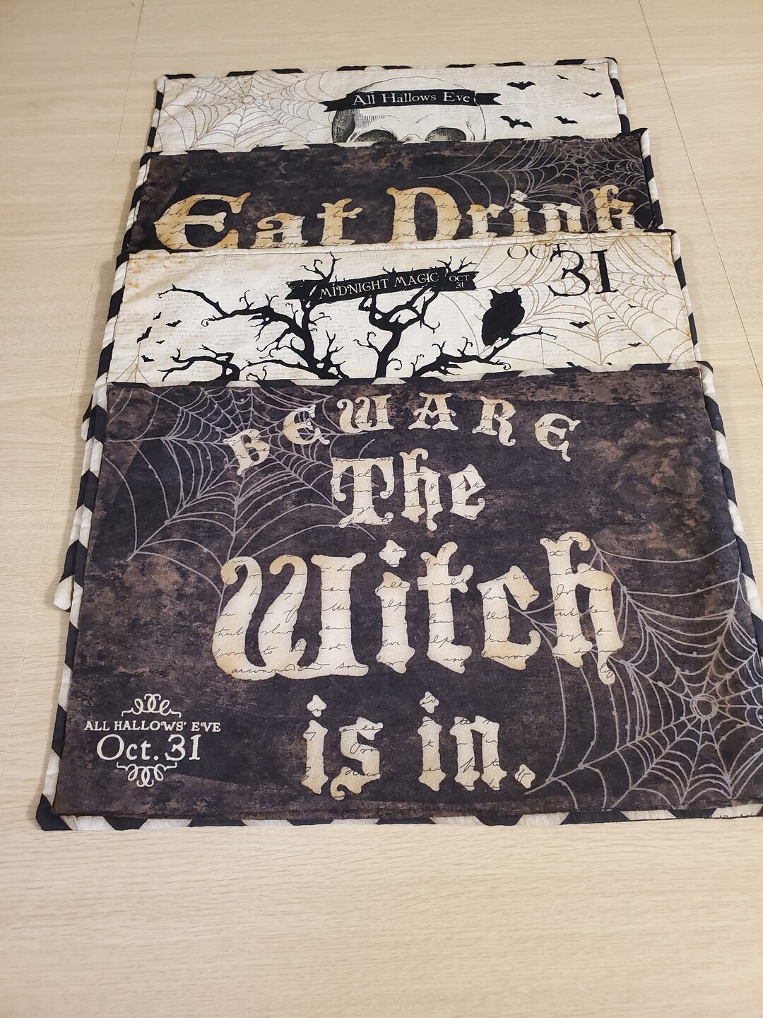 Halloween Placemats, All Hallows Eve, October 31, Table Linens, Table ...