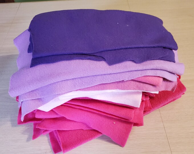 Solid Color Fleece Scraps, Small Scraps, Fleece for Crafts, Fleece for ...