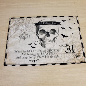 Halloween Placemats All Hallows Eve October 31 Table - Etsy