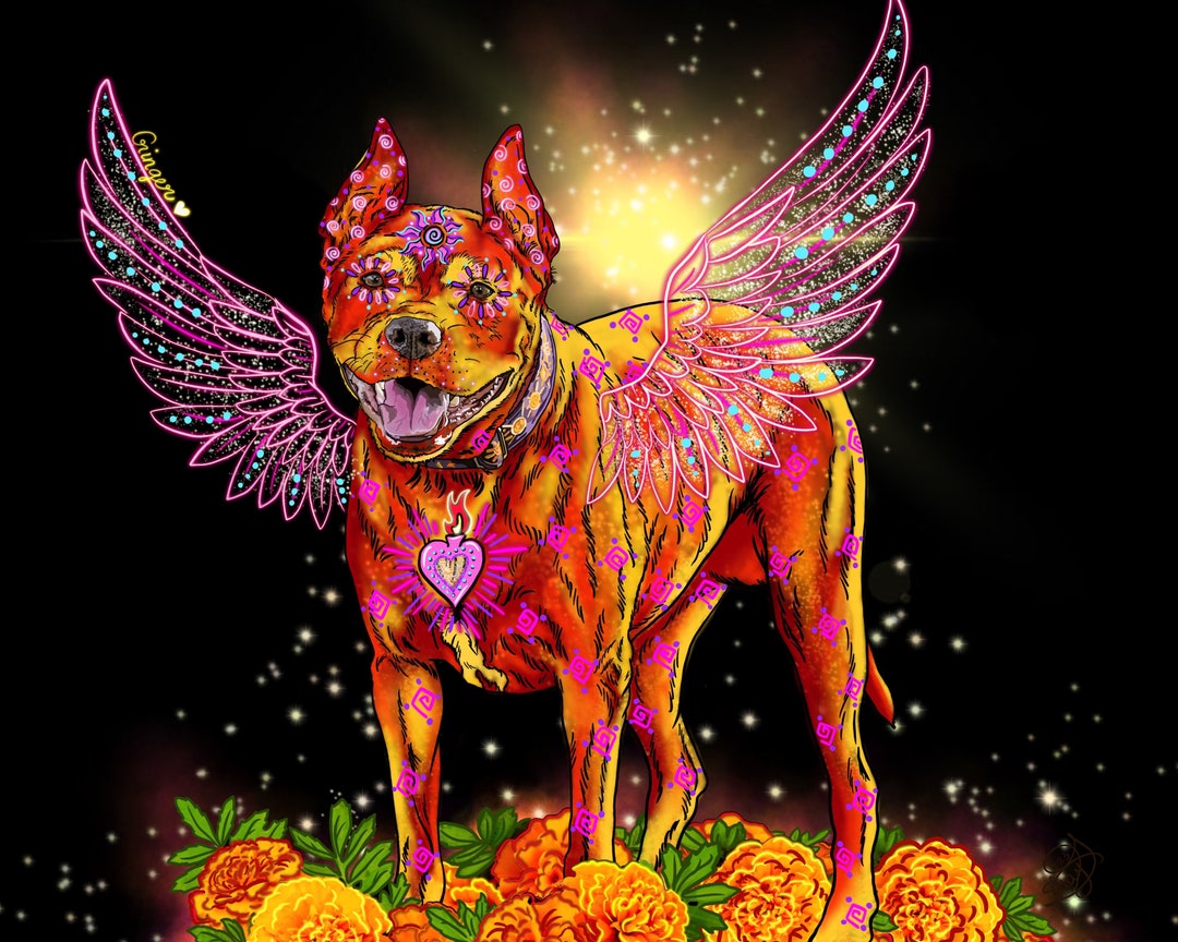 Custom Alebrije Pet Portrait With Wings: Mexican Folk Art (digital) - Etsy