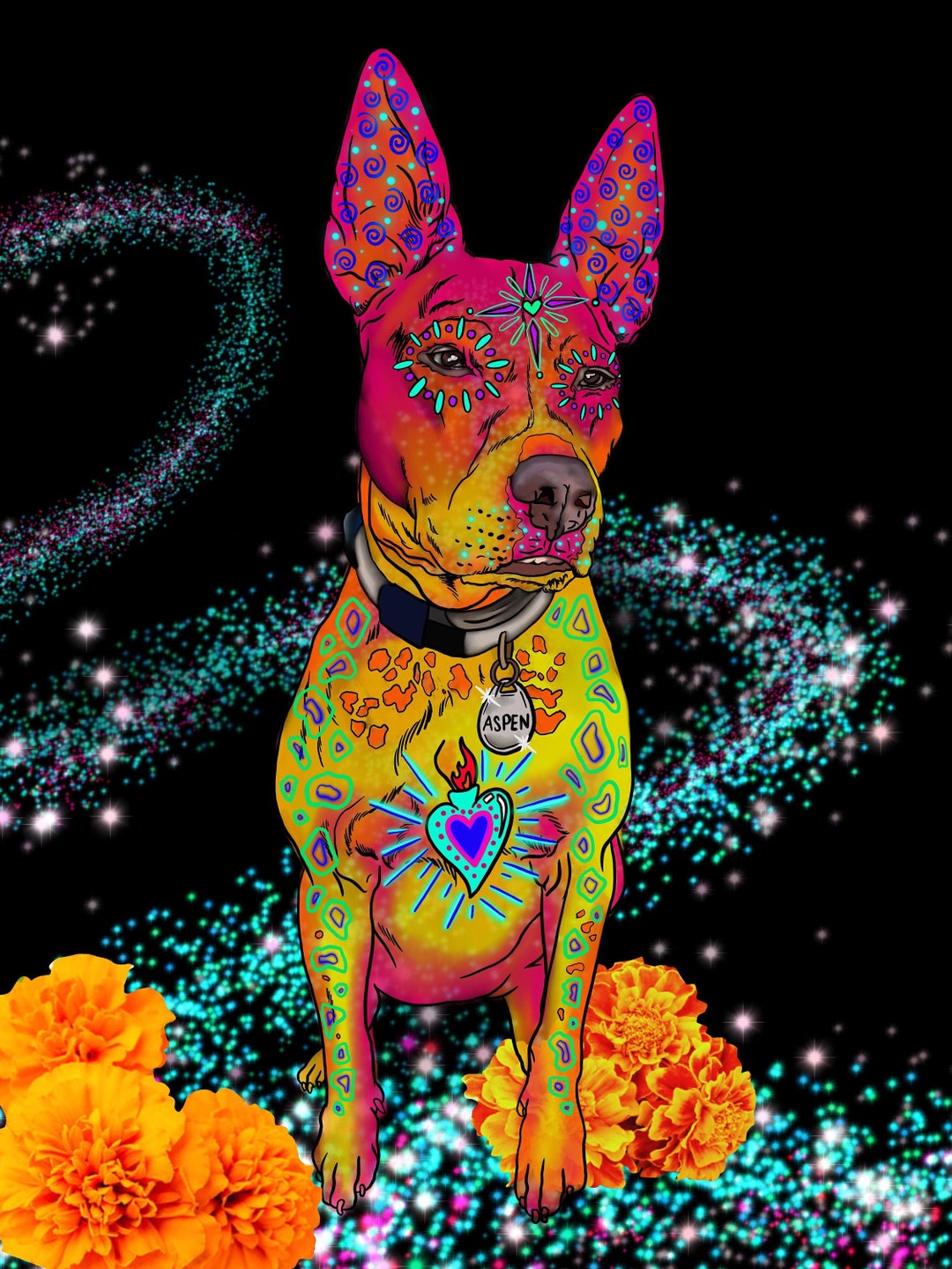 Pet Portrait Custom Alebrije "digital" Artwork, Spirit Guide ...