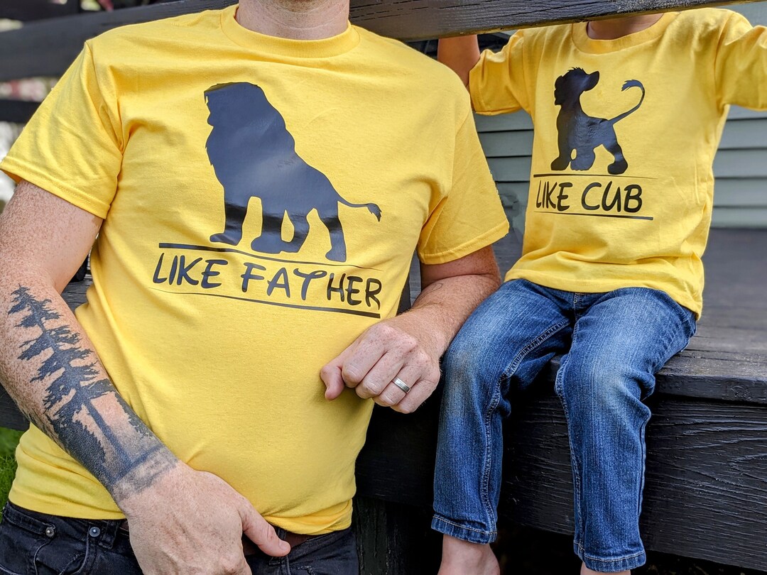 Lion King Father and Kid Shirt SVG Father's Day Lion - Etsy