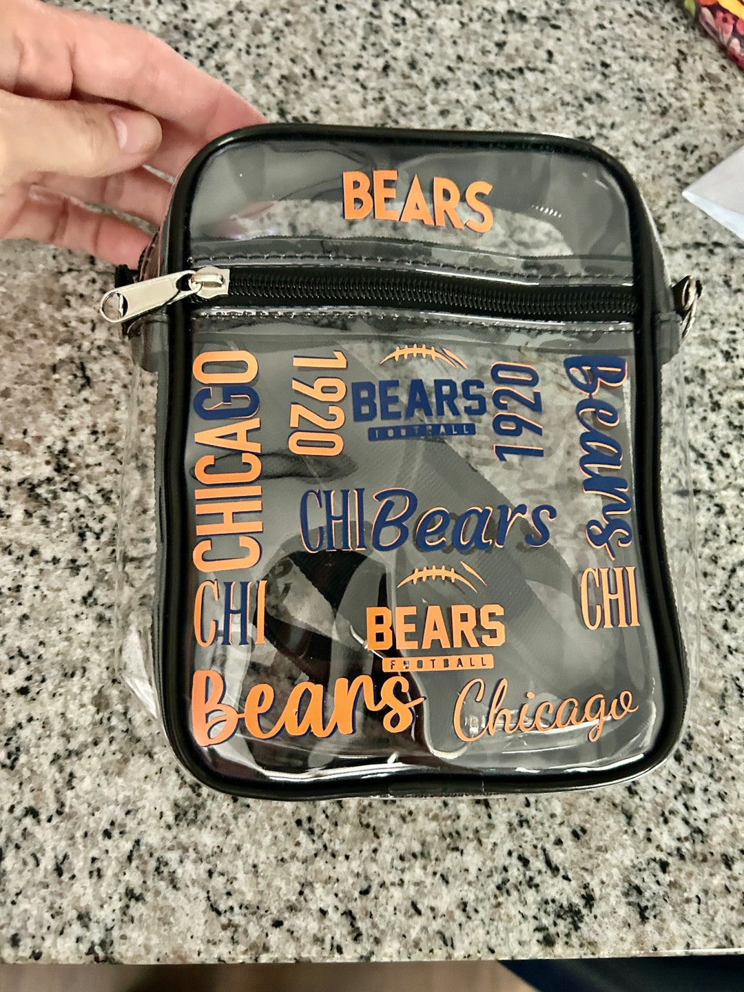 Chicago Bears Clear Crossbody Stadium Approved Purse Etsy