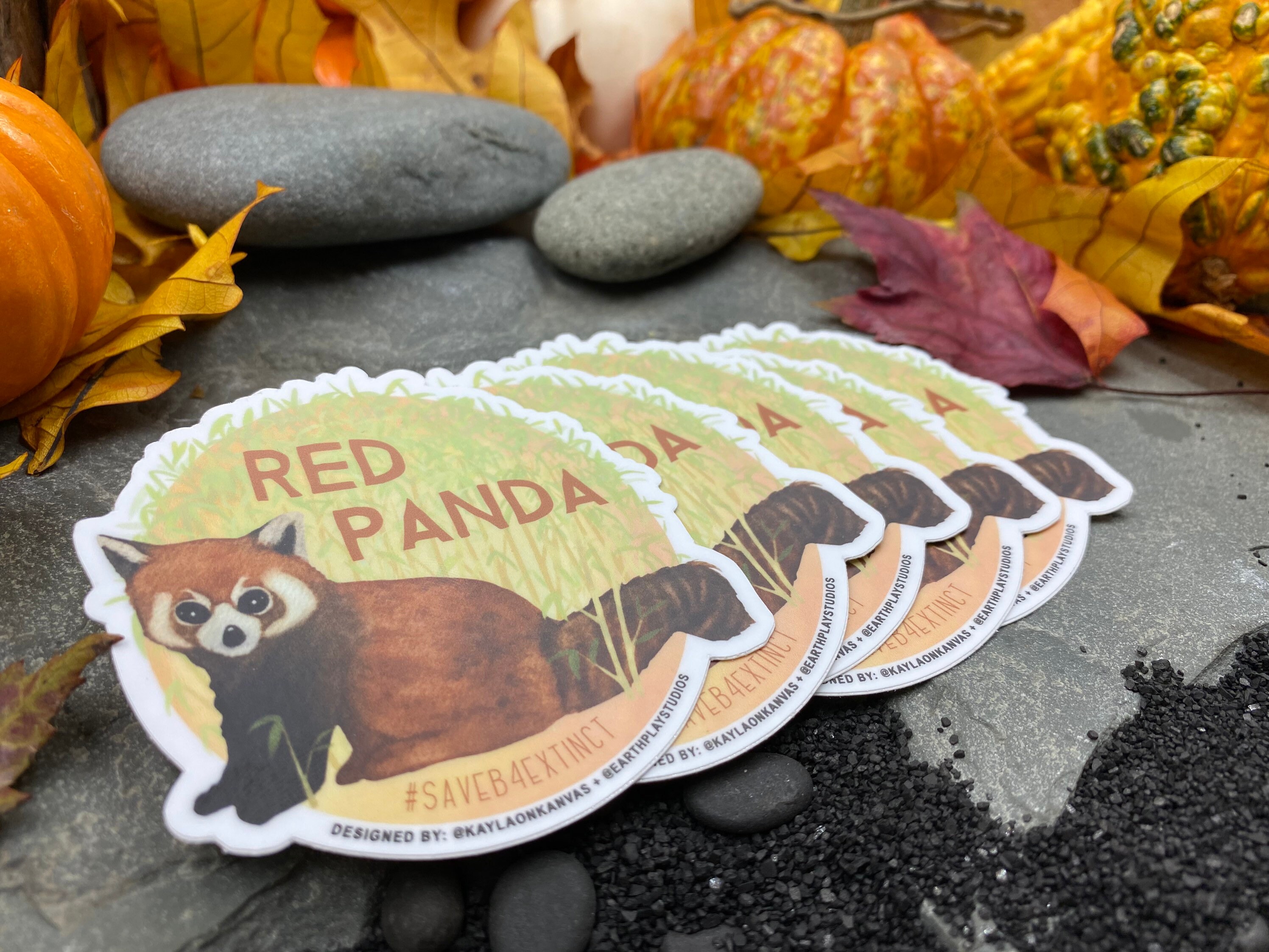 Red Panda Sticker / Animal Conservation Sticker / Save the Red | Etsy