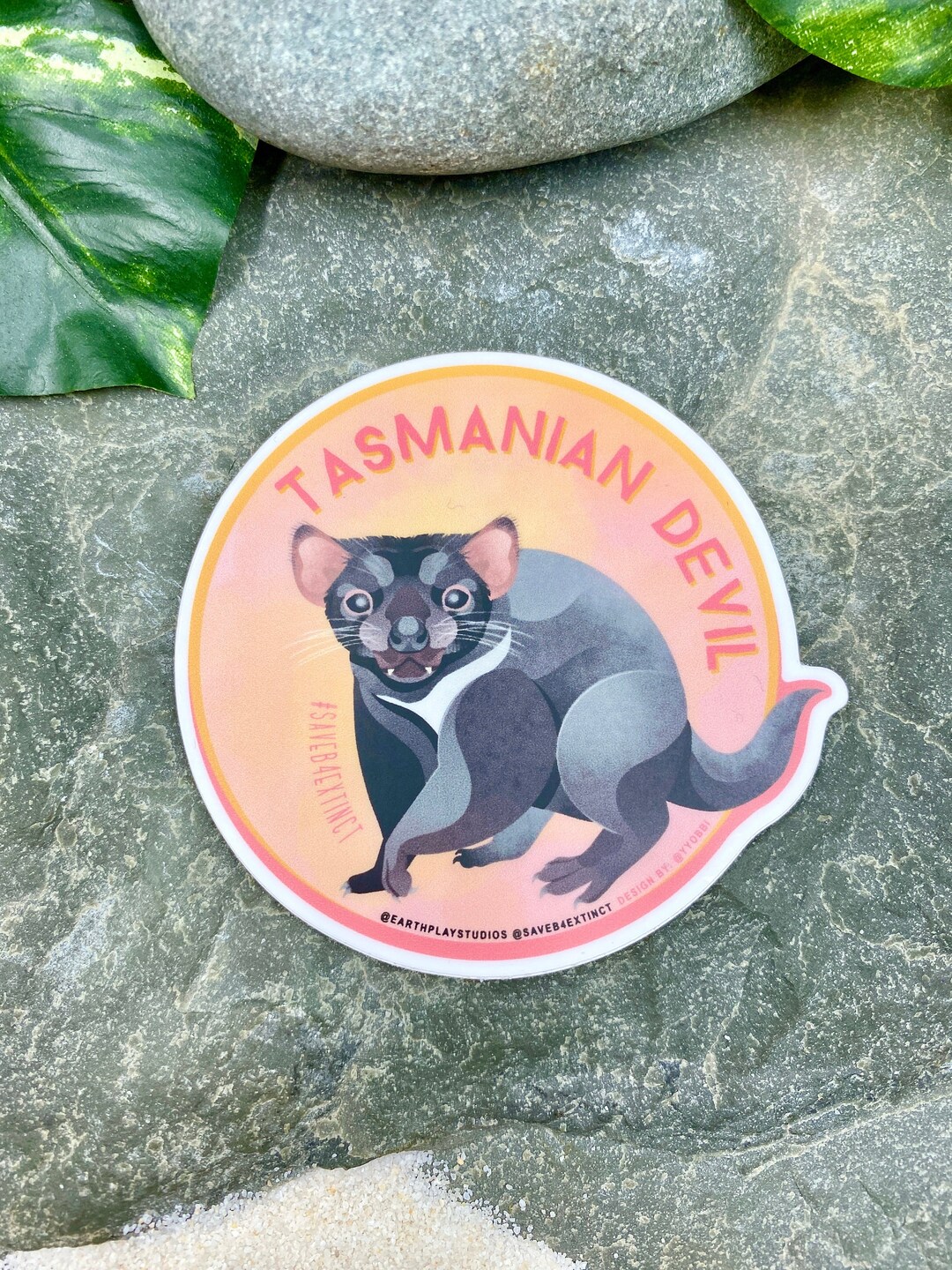 Tasmanian Devil Sticker / Save the Tasmanian Devils / Donates to Animal ...