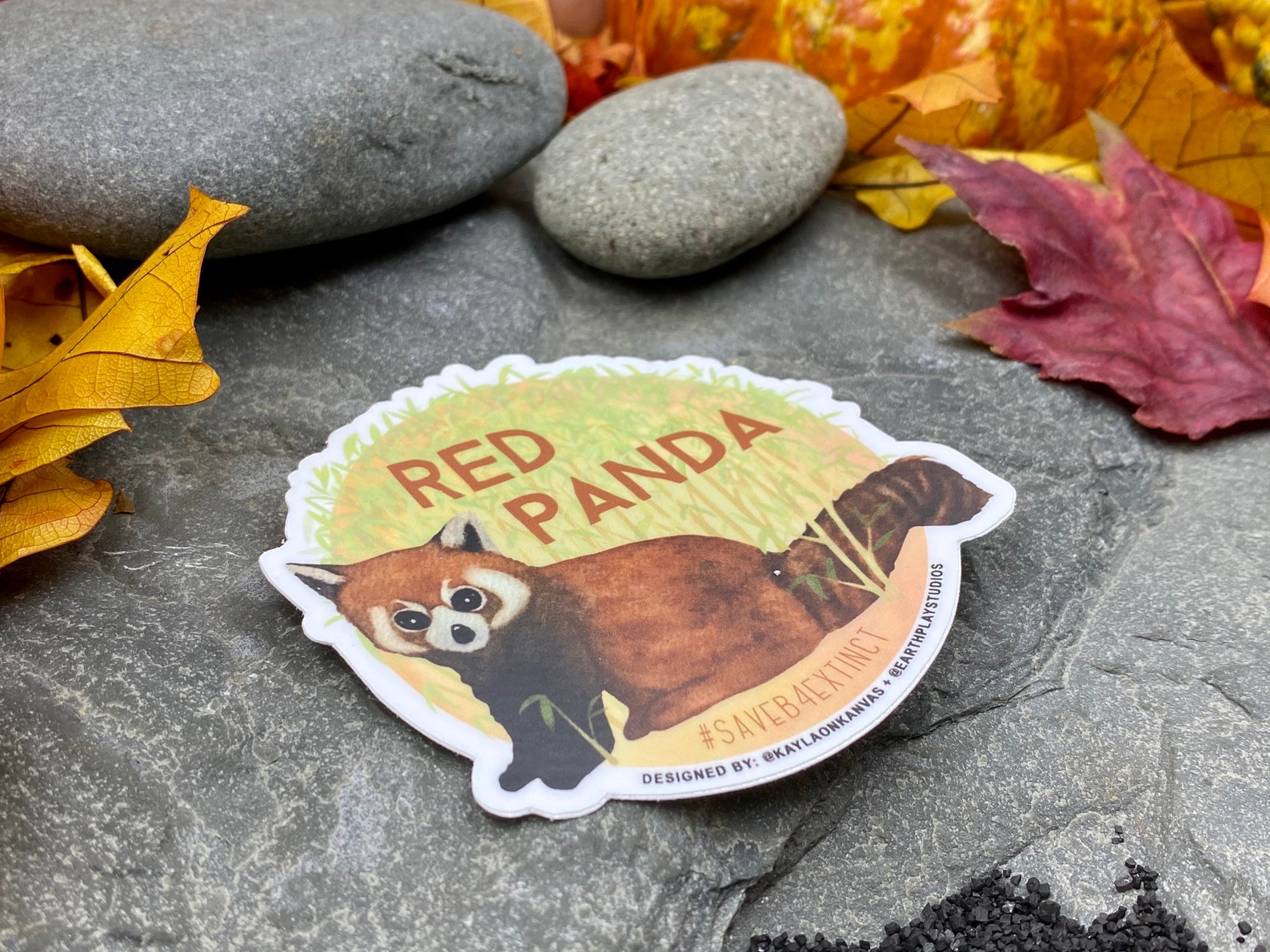 Red Panda Sticker / Animal Conservation Sticker / Save the Red | Etsy