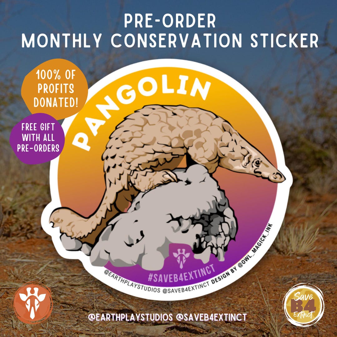PREORDER: Pangolin Animal Conservation Sticker / Save the Pangolin / Pangolin / Pangolin Sticker ...