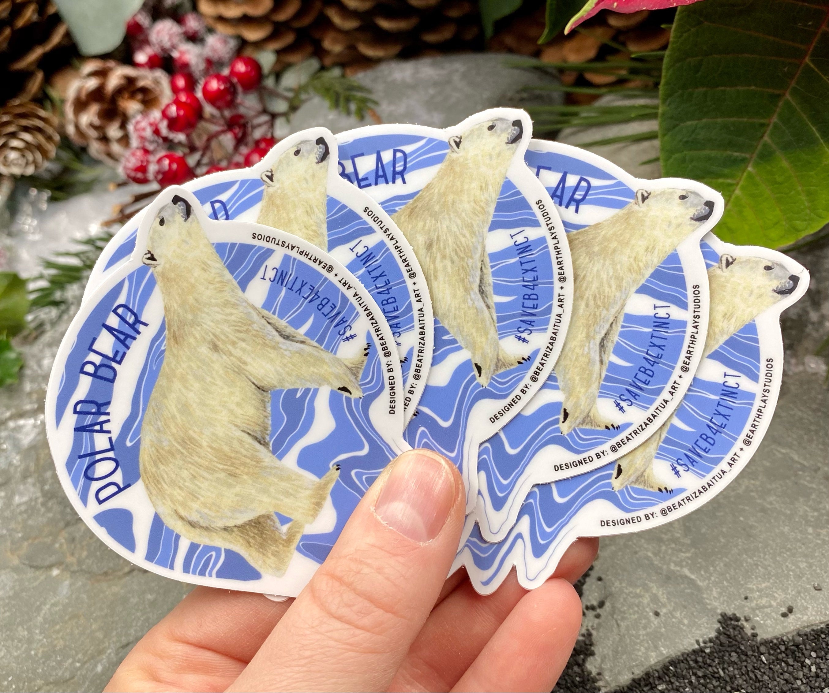 Polar Bear Sticker / Animal Conservation Sticker / Save the | Etsy