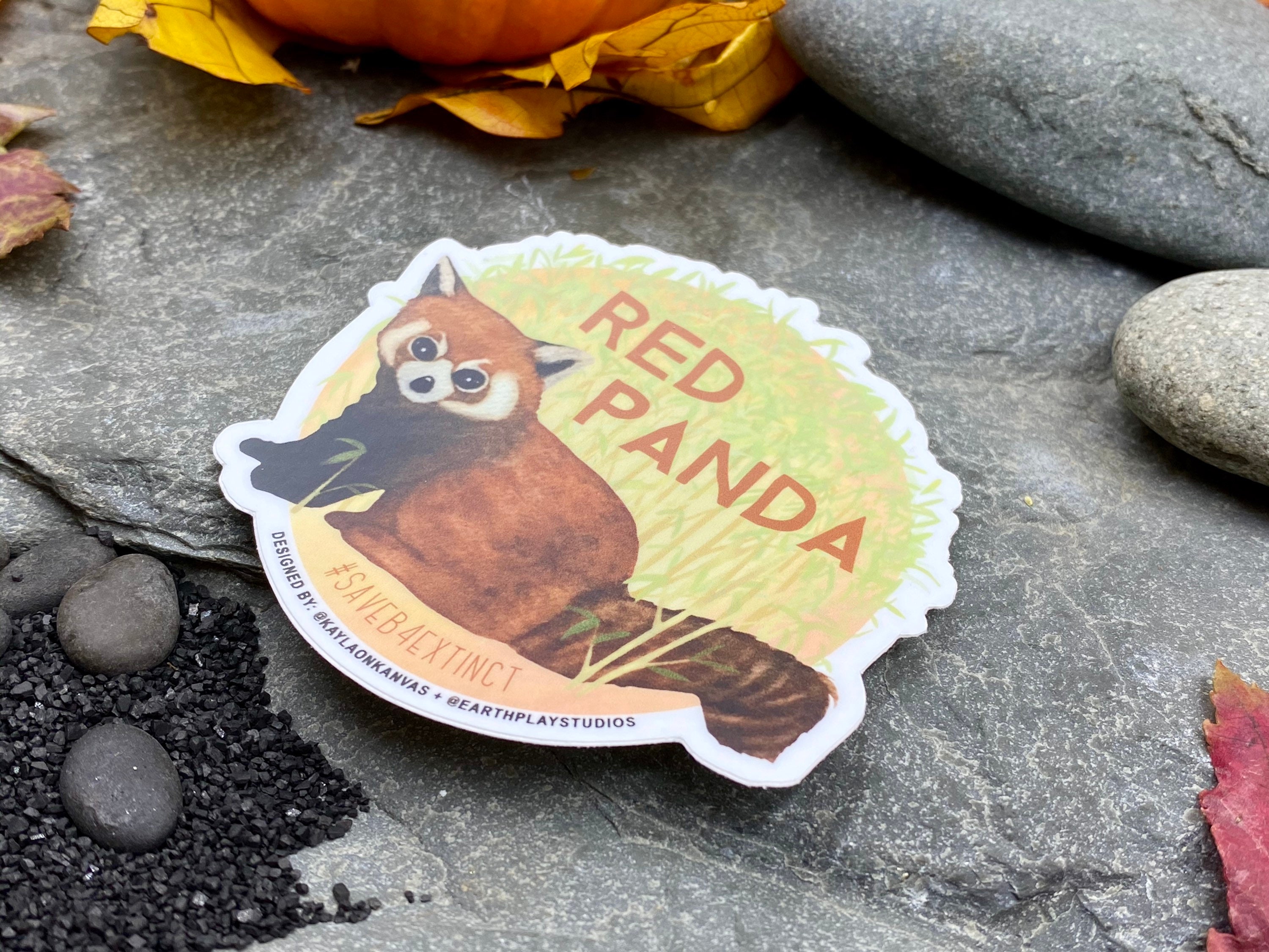 Red Panda Sticker / Animal Conservation Sticker / Save the Red | Etsy