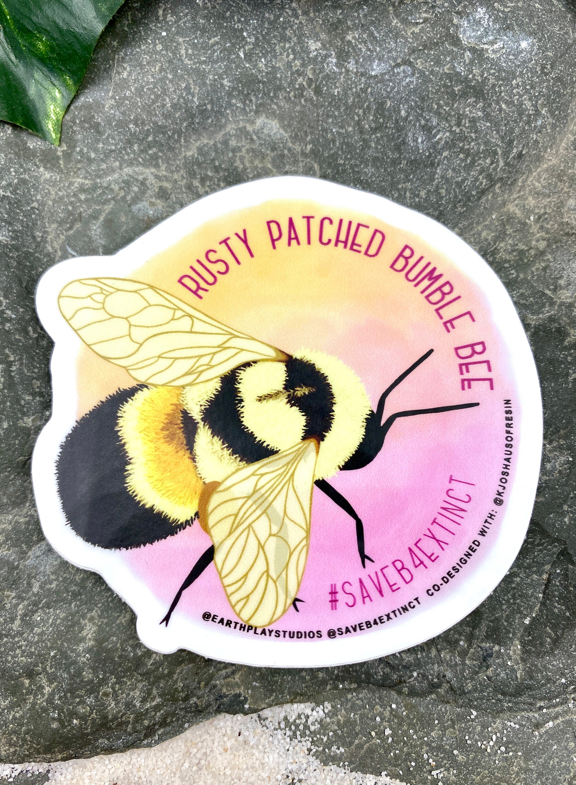 Bumblebee Animal Conservation Sticker / Save the Rusty Patched | Etsy