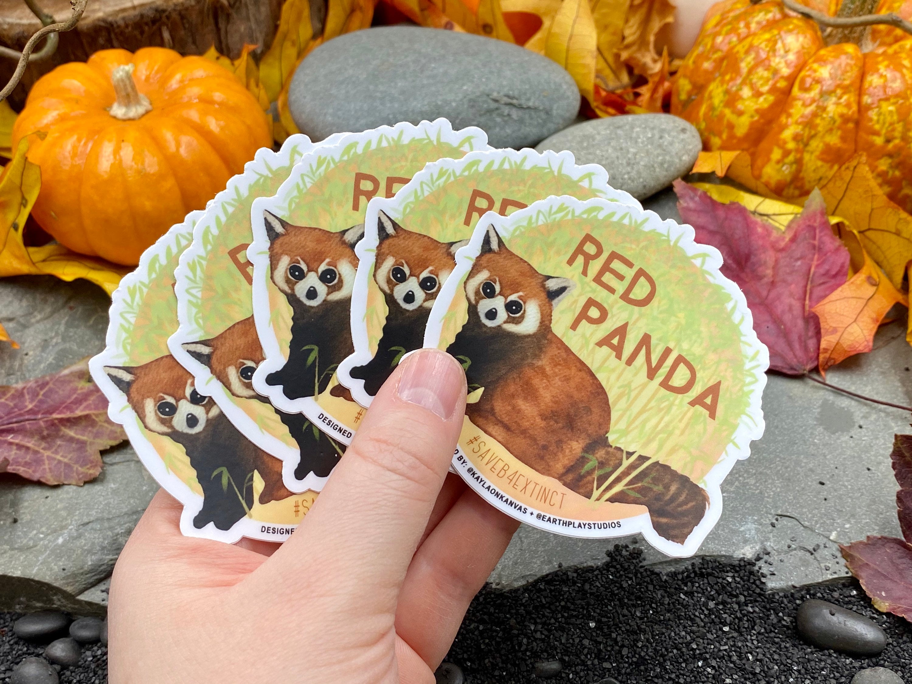 Red Panda Sticker / Animal Conservation Sticker / Save the Red | Etsy