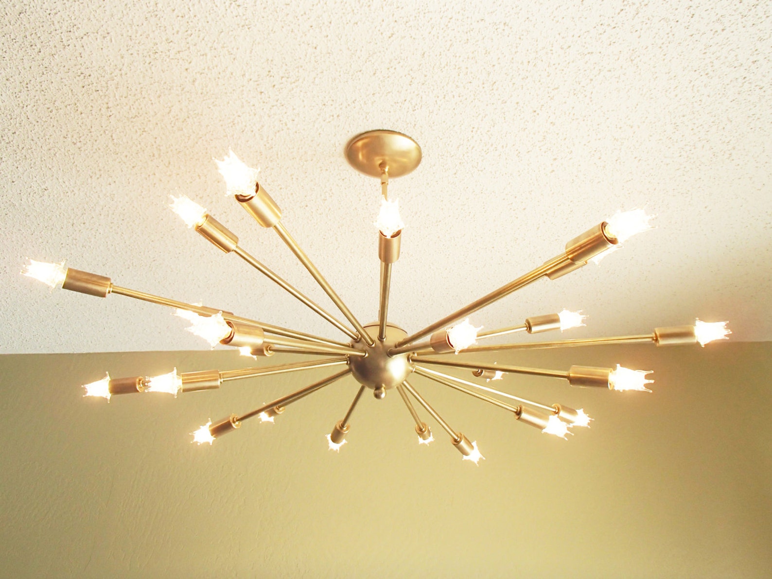 Large 24 Arm Sputnik Light Atomic Mid Century Starburst Chandelier UL ... Large 24 Arm Sputnik Light Atomic Mid Century Starburst Chandelier UL ...