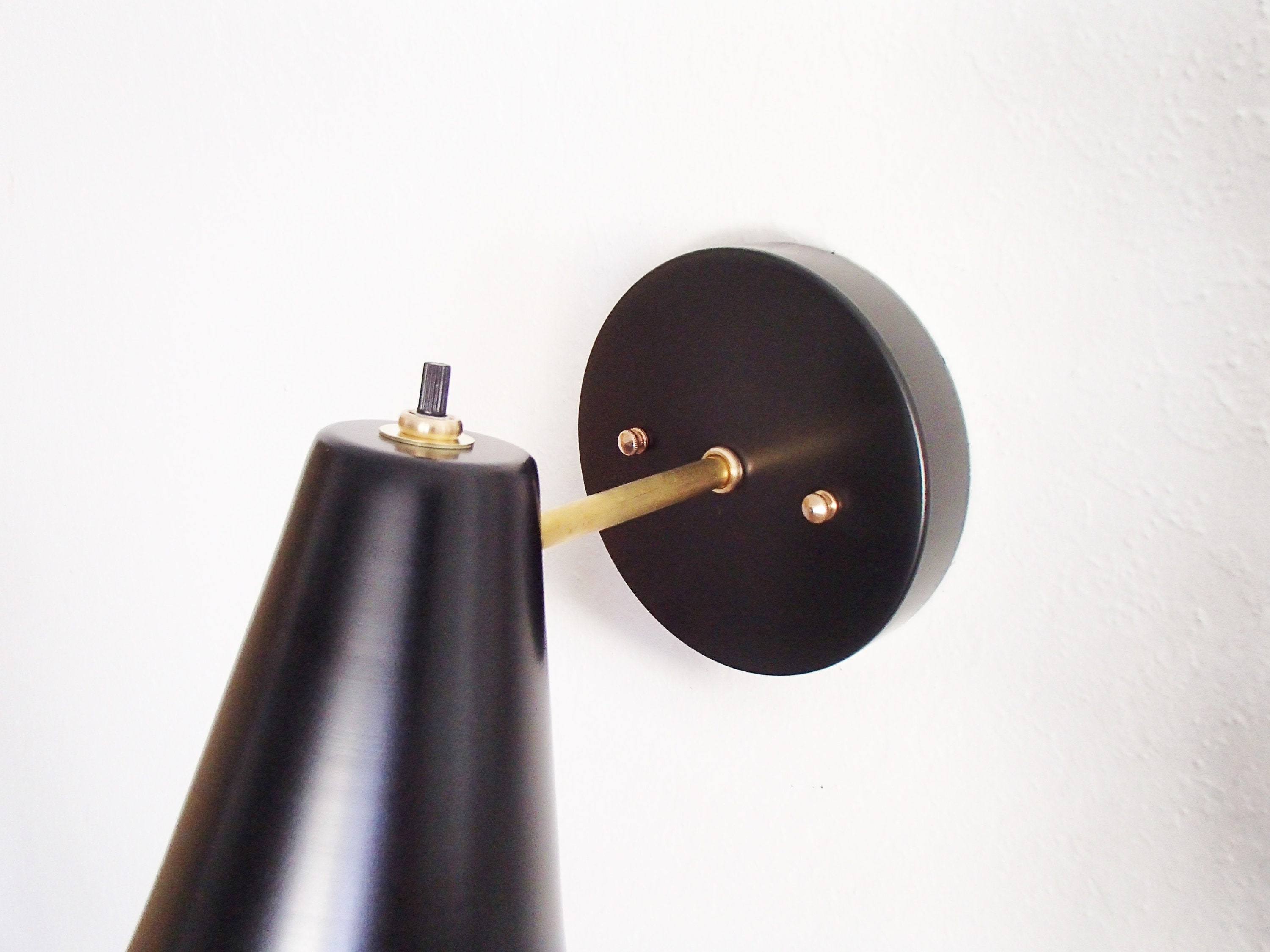 Modern Wall Sconce - Cone Shade Light - Contemporary Lighting - Bedside ...