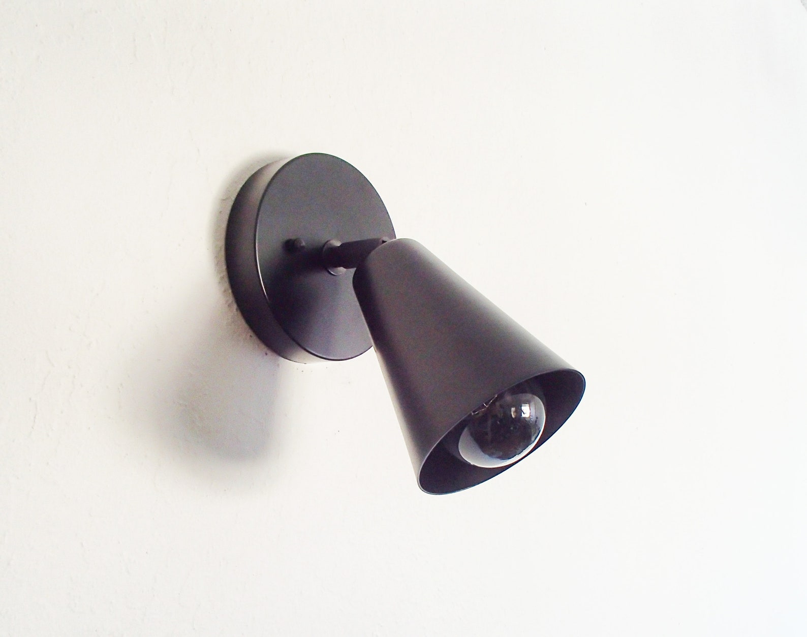 Atomic Single Cone Wall Sconce Mid Century Modern UL LISTED - Etsy