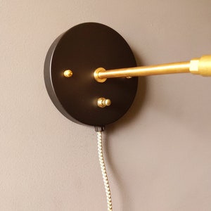 Plug-in Extended Single Cone Wall Sconce Mid Century Modern Spotlight ...