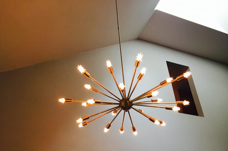 Large 24 Arm Sputnik Light Atomic Mid Century Starburst - Etsy Large 24 Arm Sputnik Light Atomic Mid Century Starburst - Etsy