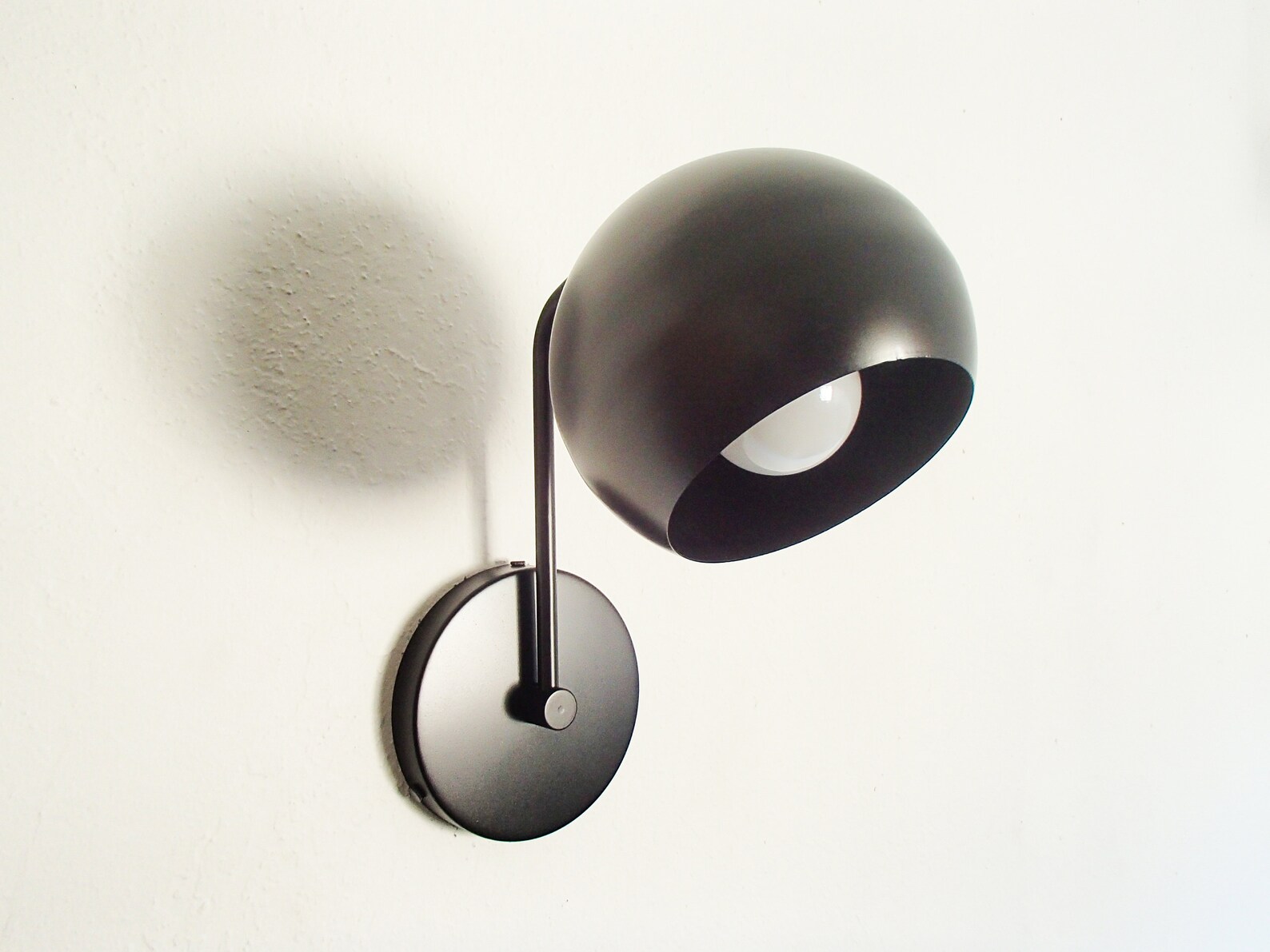 Orb Swivel Shade Modern Wall Sconce Minimalist Mid Century Atomic UL ...