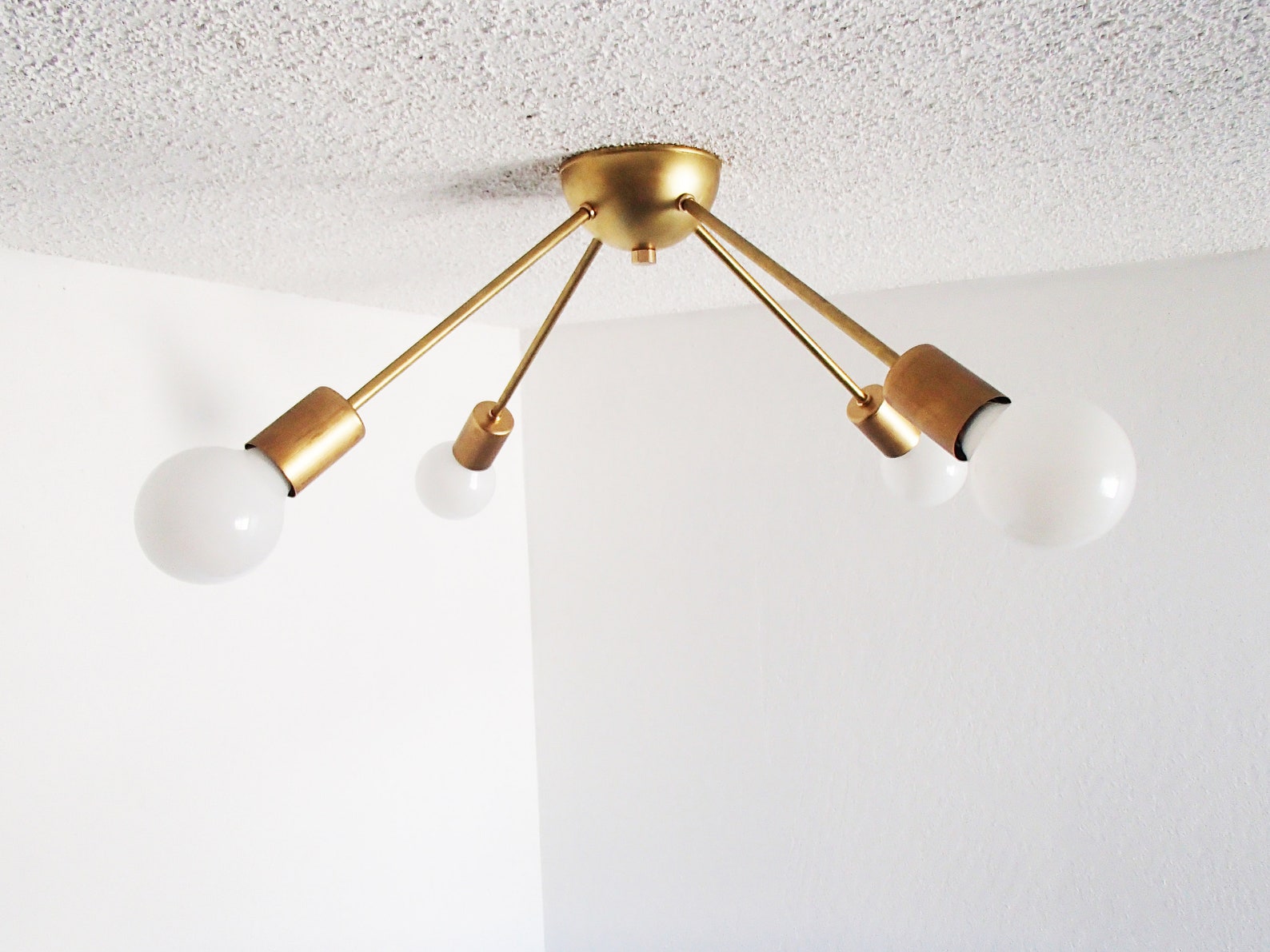 Flush Mount Ceiling Light Sputnik Mid Century Modern - Etsy