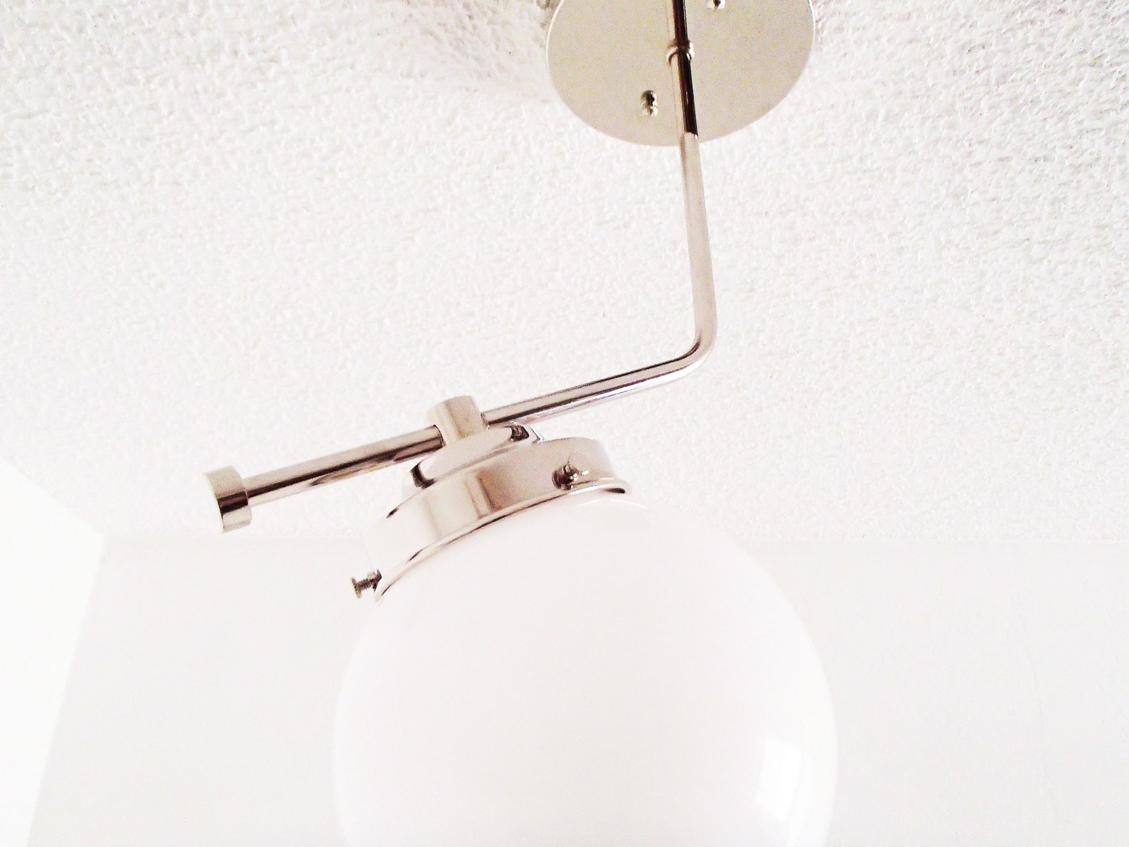 Nickel Flush Mount Offset Ceiling Light Modern Lighting - Etsy Canada
