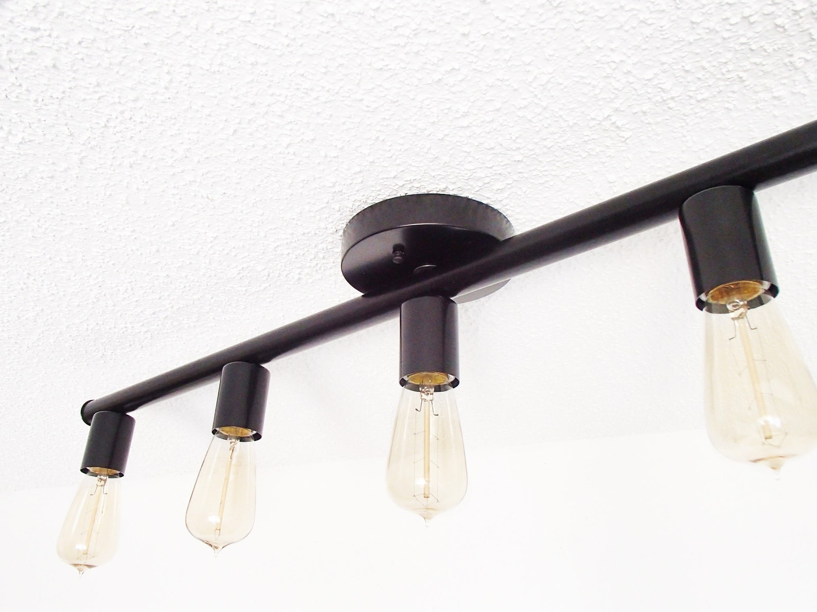 Modern Flush Mount - Rustic Multi Bulb - Bar Lighting - Dining Room ...