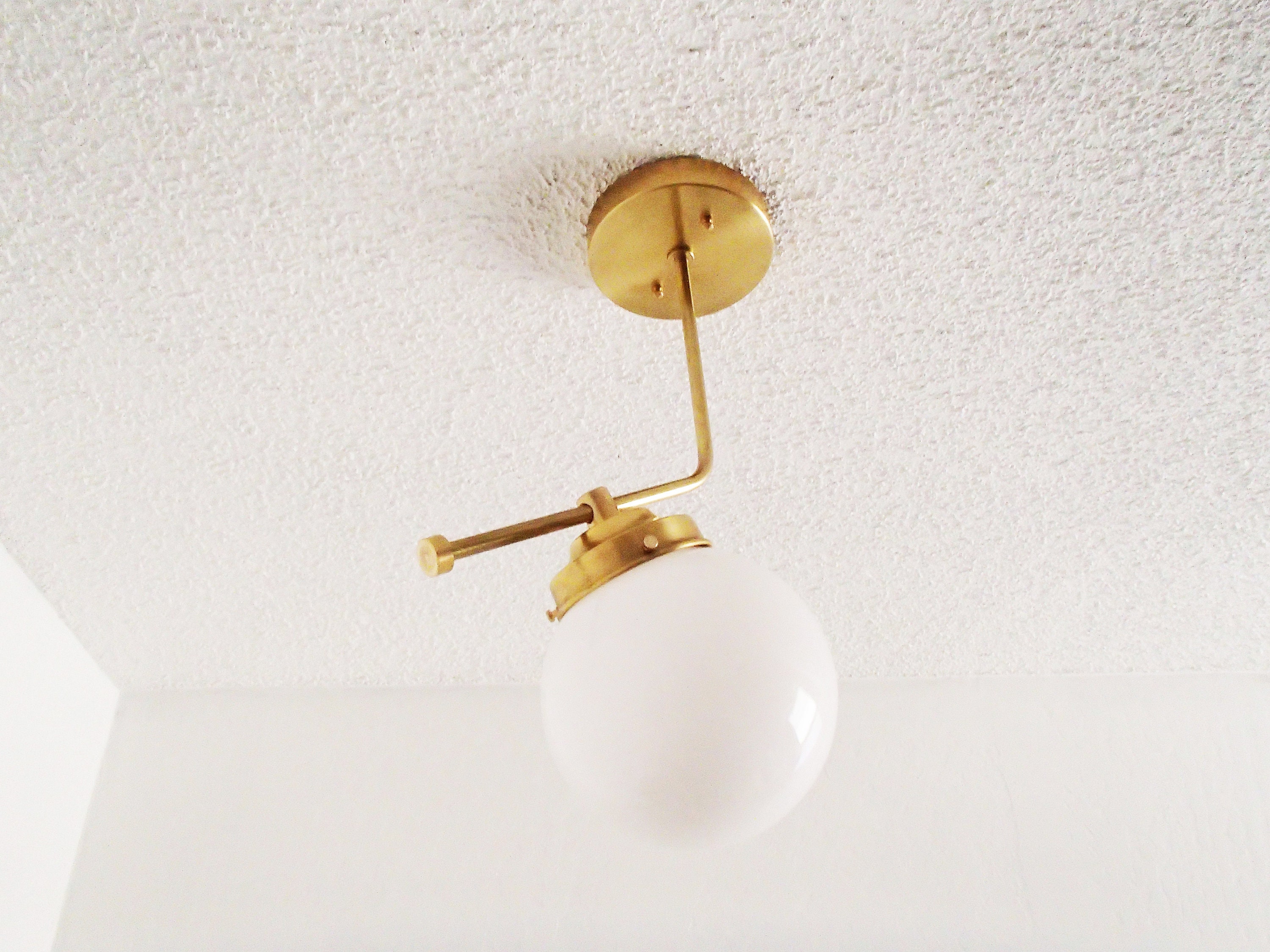 Nickel Flush Mount Offset Ceiling Light Modern Lighting - Etsy Canada