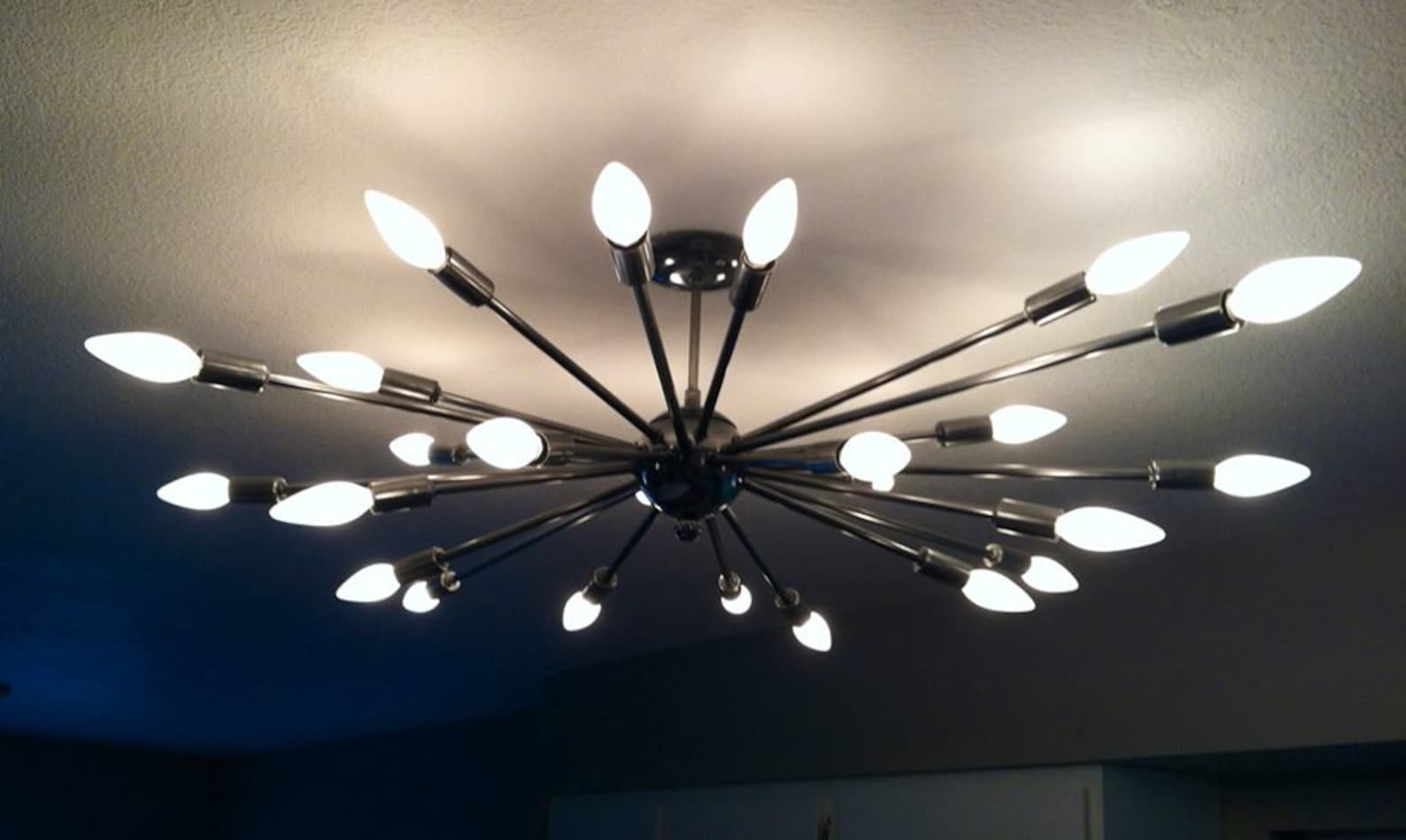 Large 24 Arm Sputnik Light Atomic Mid Century Starburst Chandelier UL ... Large 24 Arm Sputnik Light Atomic Mid Century Starburst Chandelier UL ...