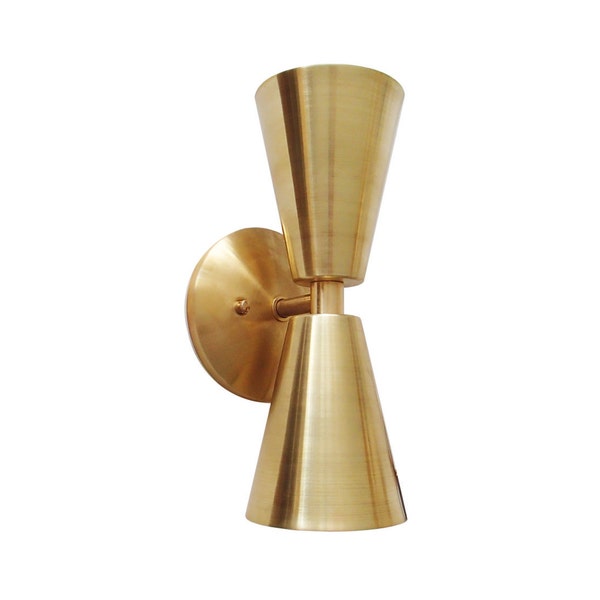 Brass Cone Wall Sconce - Etsy